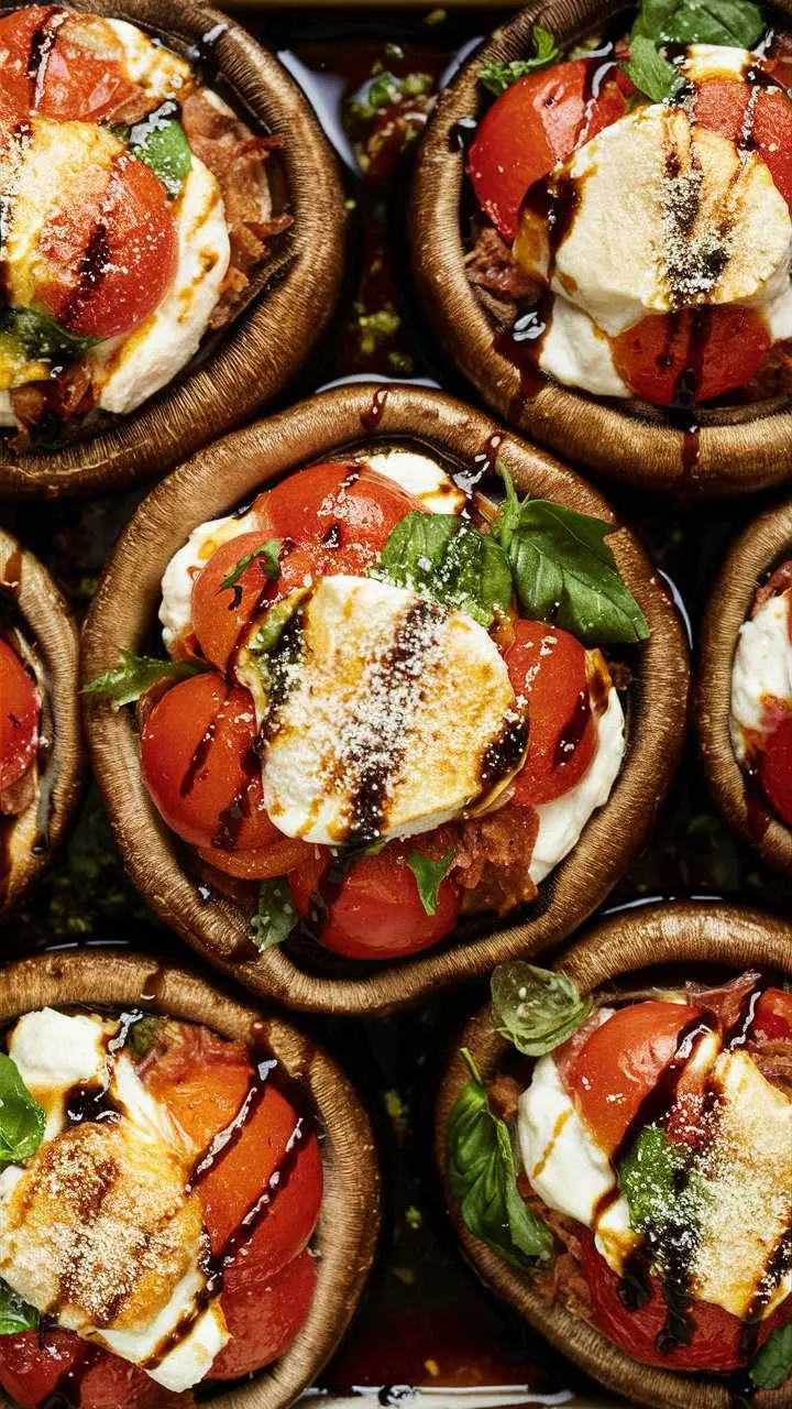 Delicious Caprese Stuffed Portobello Mushrooms with 4 Cooking method