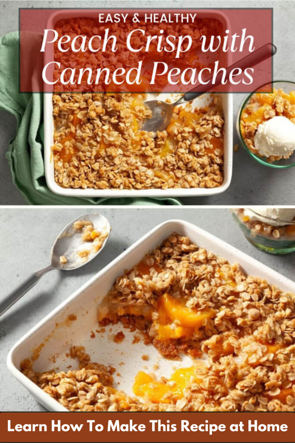 Healthy Peach Crisp with Canned Peaches - All Recipe Secret
